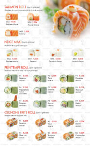 A la carte – TOYO SUSHI